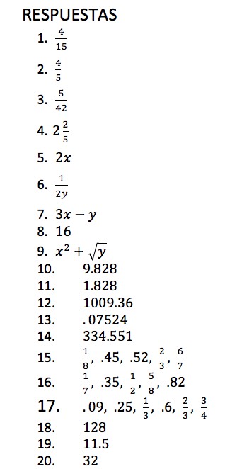 Ejercicios para resolver a mano en el examen del GED - Spanish GED 365